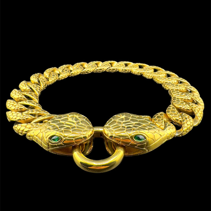 XL SNAKE CHAIN COLLAR(snake head) – STRONG CHAIN
